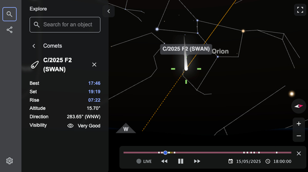 C/2025 F2 (SWAN): A Faint Comet Appears in the Sky