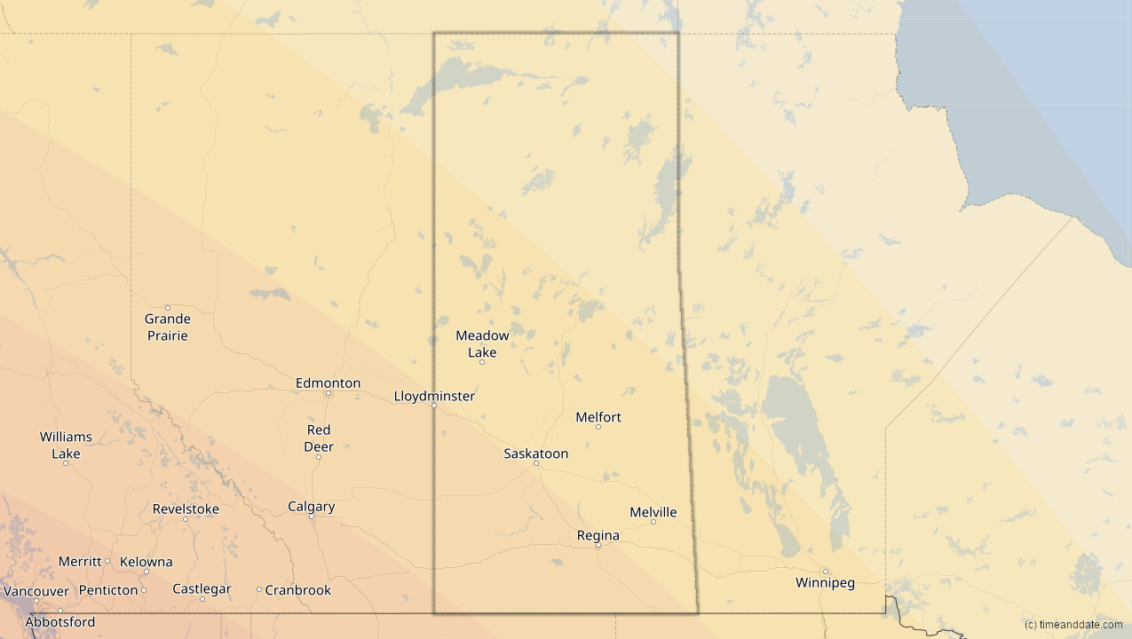 Solar Eclipses in Saskatchewan, Canada