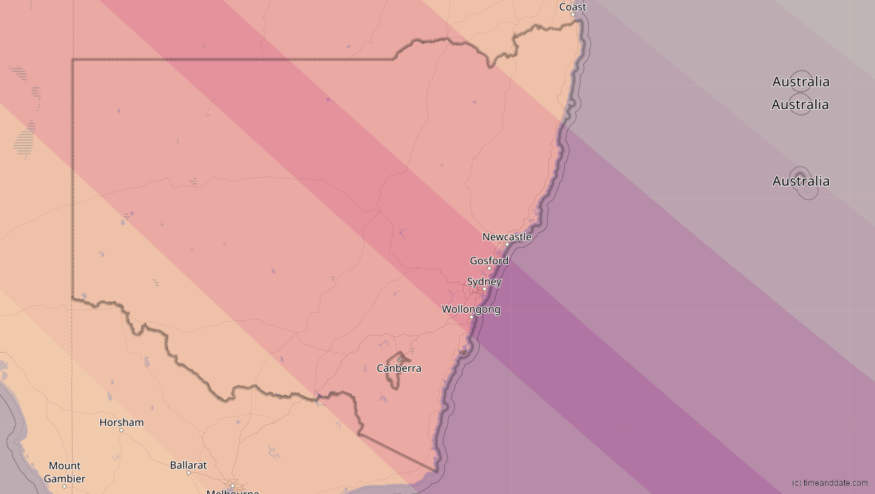 Jul 22, 2028 – Total Solar Eclipse in New South Wales, Australia